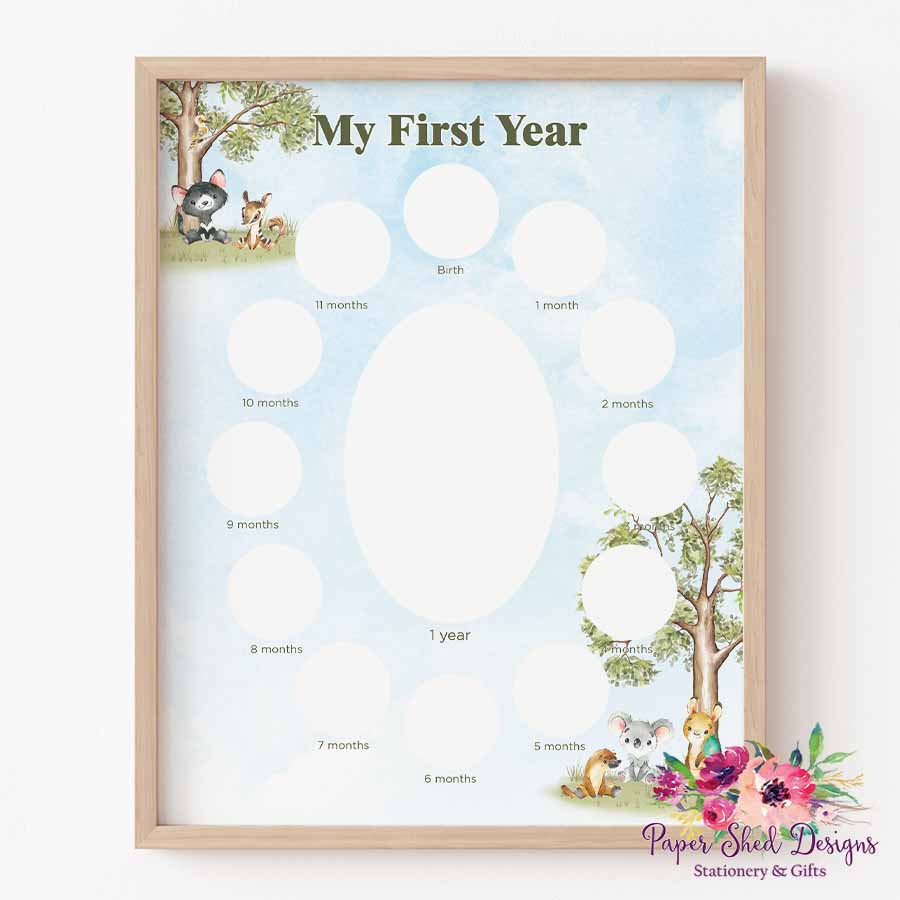 First Year Frame | Australian Friends - Paper Shed Designs