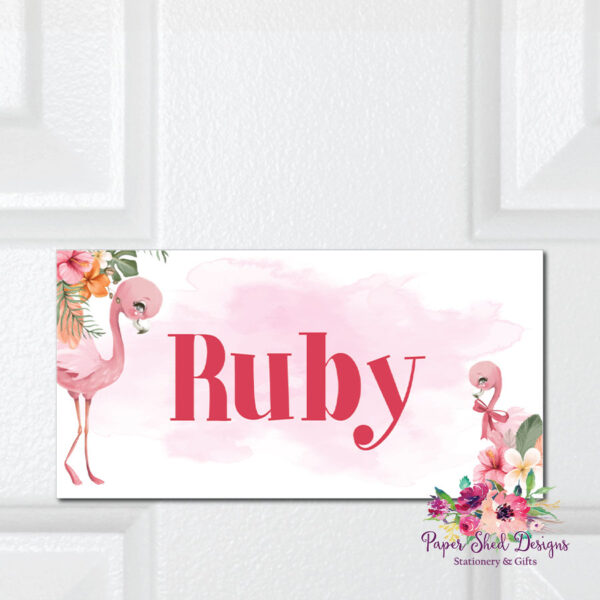 Door Sign | Flamingo - Paper Shed Designs