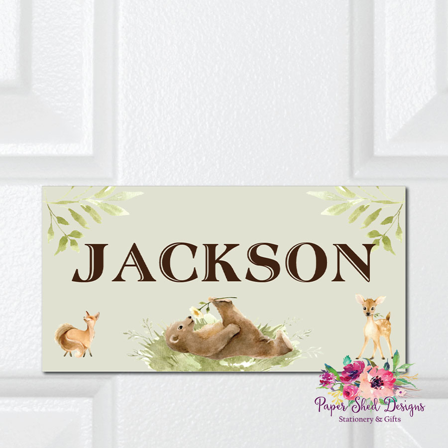 Door Sign | Woodland Friends - Paper Shed Designs