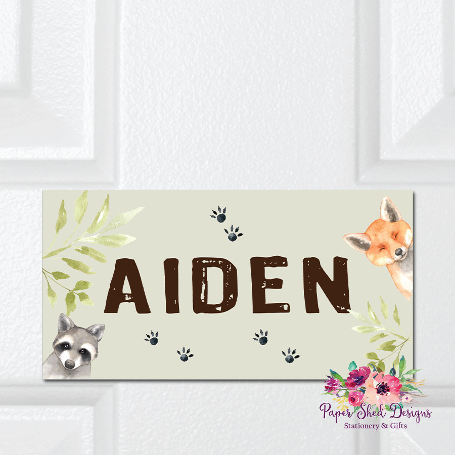 Door Sign | Forest Friends - Paper Shed Designs
