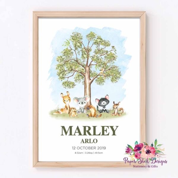 Name Print | Australian Friends - Paper Shed Designs