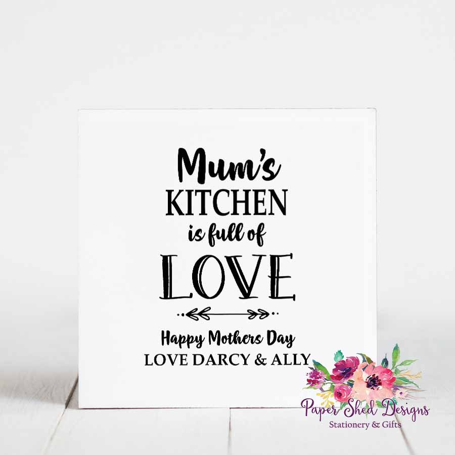Ceramic Tile | Full of Love - Paper Shed Designs