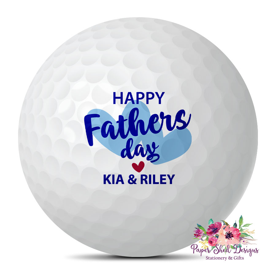 Personalised Golf Balls | Happy Father's Day - Paper Shed Designs