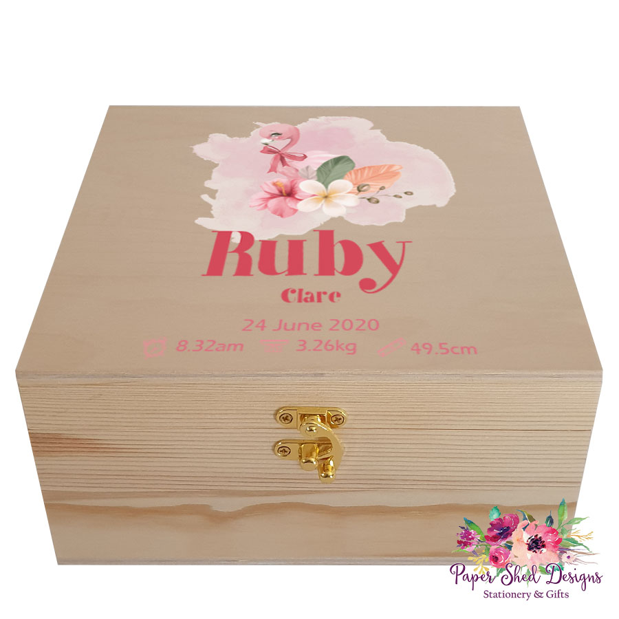 Keepsake Box | Flamingo - Paper Shed Designs
