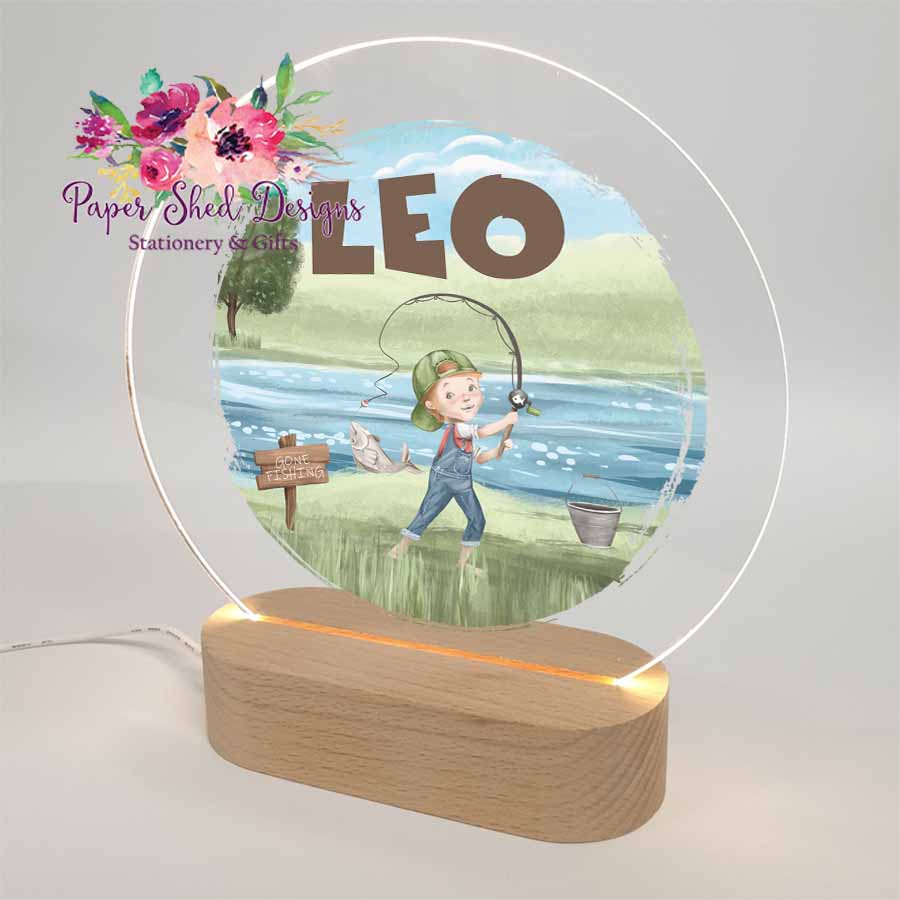 Night Light | Gone Fishing Night Light - Paper Shed Designs