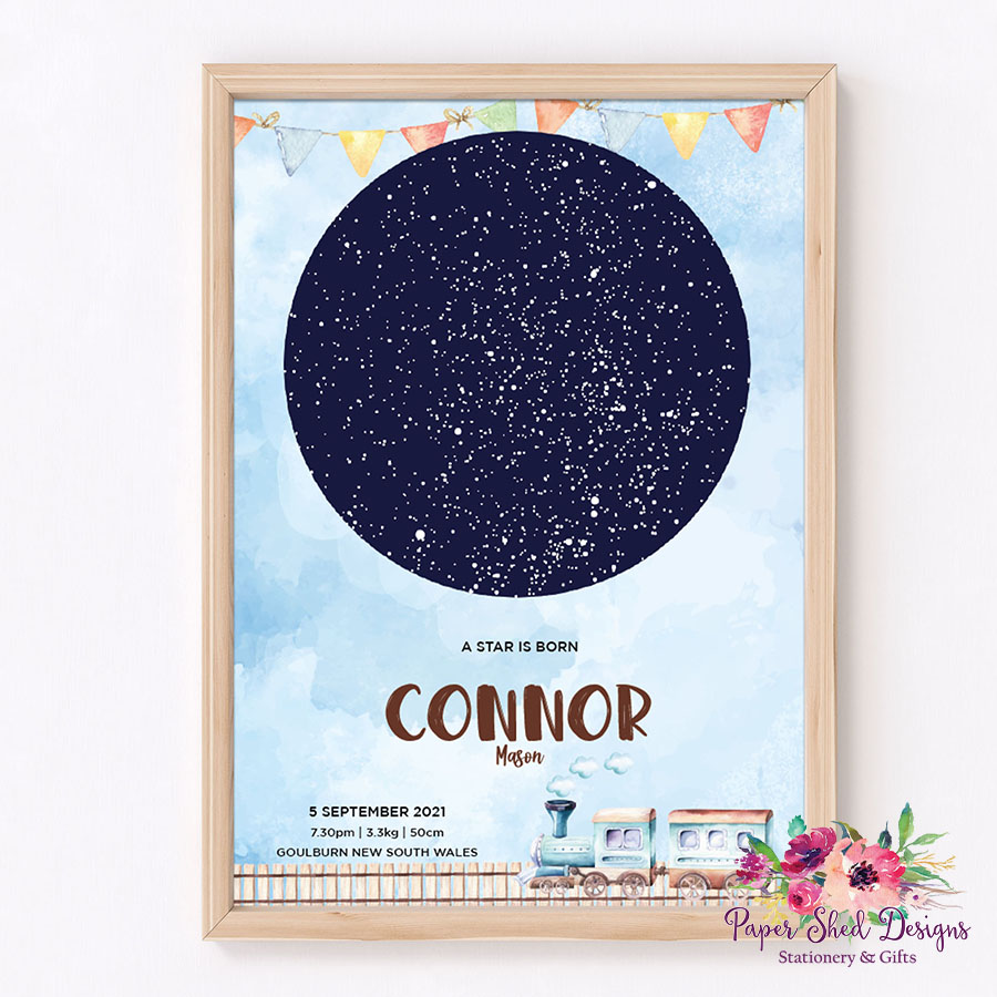 Star Map | Train - Paper Shed Designs
