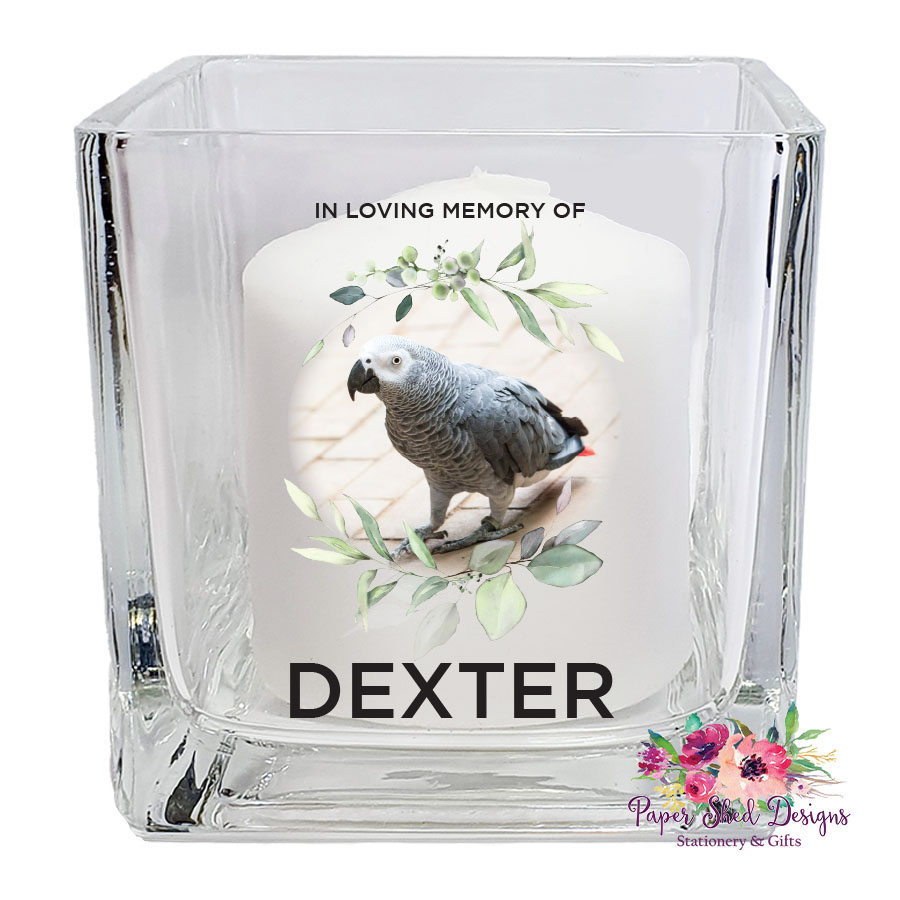 Pet Memorial Candle Holder | Forest Leaves - Paper Shed Designs