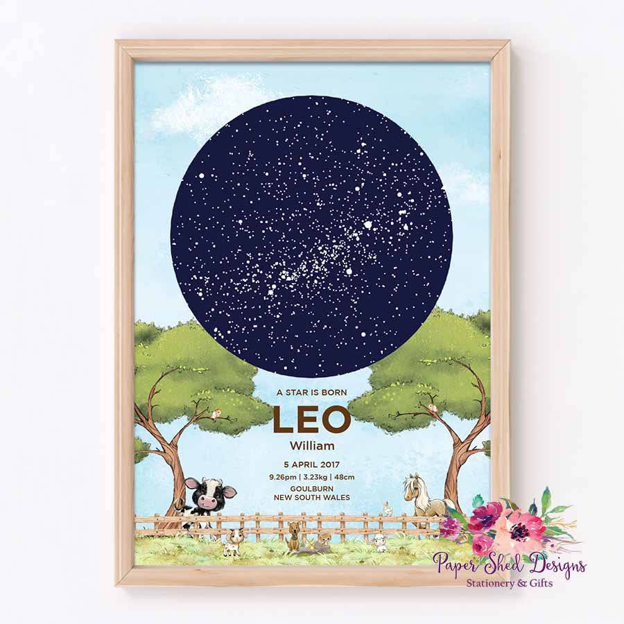 Star Map | New to the Farm - Paper Shed Designs