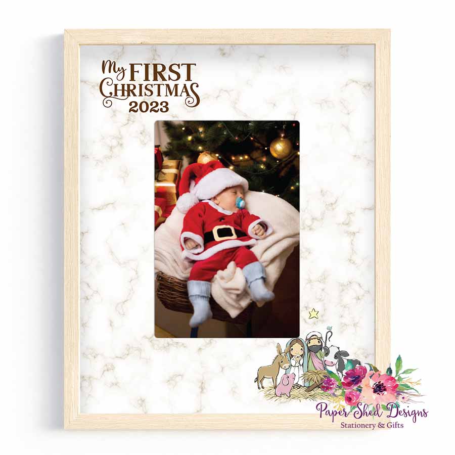 First Christmas Photo Frame | Nativity - Paper Shed Designs
