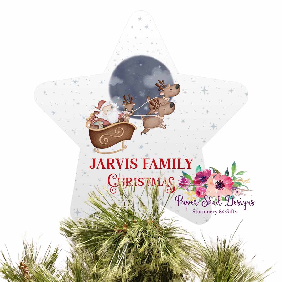 Christmas Tree Topper | Santa Claus - Paper Shed Designs
