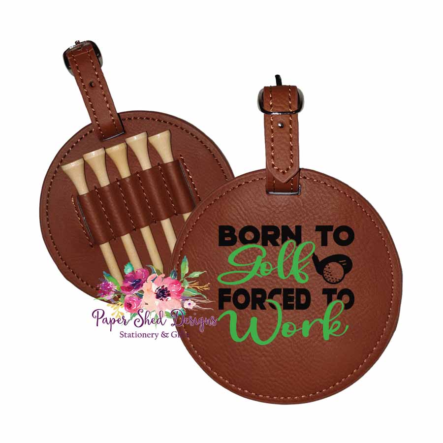 Personalised Golf Tee Holder | Born to Golf - Paper Shed Designs
