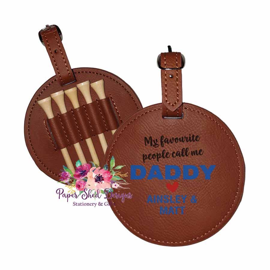 Personalised Golf Tee Holder | My Favourite People - Paper Shed Designs