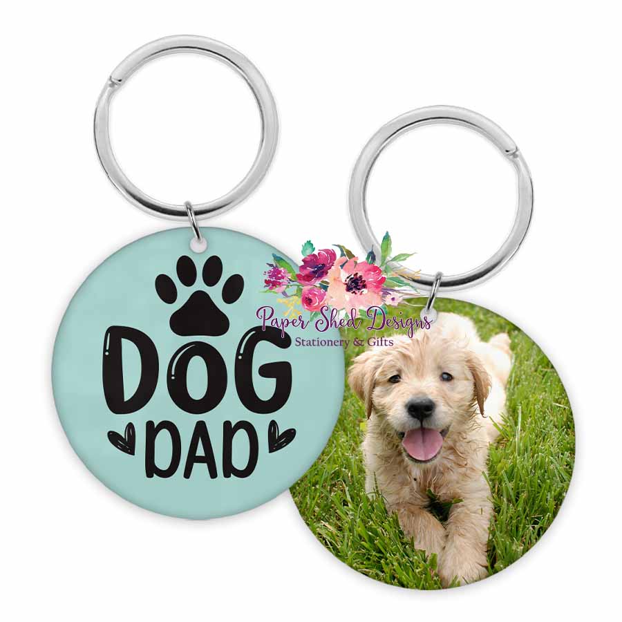 Personalised Photo Keyring | Dog Dad - Paper Shed Designs