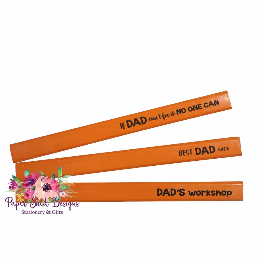 Personalised Tradie Pencils - Paper Shed Designs