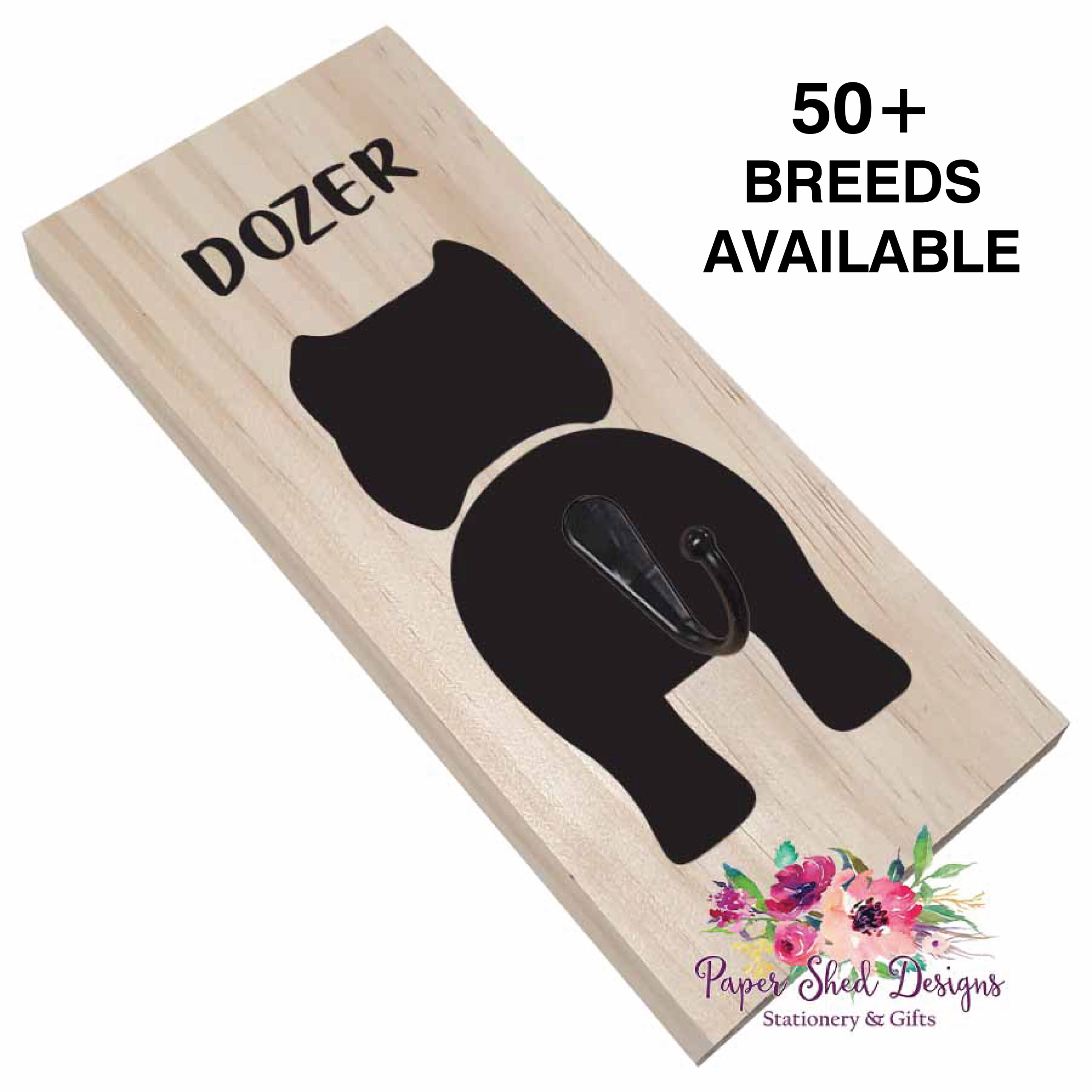 Dog Leash Holder | Dog Silhouette - Paper Shed Designs