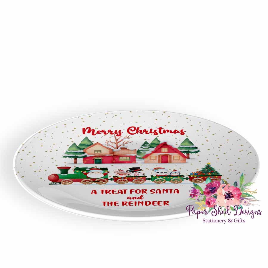 Cookies for Santa Plate | Christmas Train - Paper Shed Designs