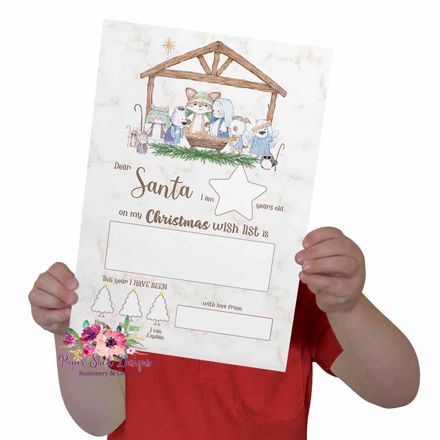 Dear Santa Letter Boards | Nativity Animals - Paper Shed Designs