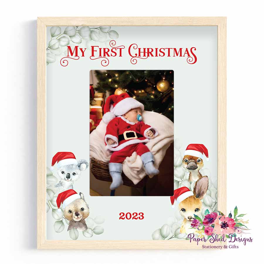 First Christmas Photo Frame | Aussie Christmas - Paper Shed Designs