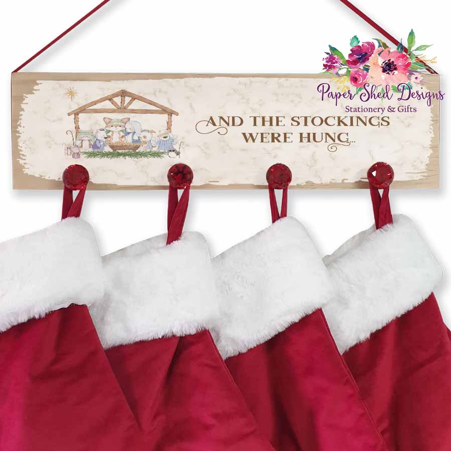 Christmas Stocking hangers | Nativity Animals - Paper Shed Designs