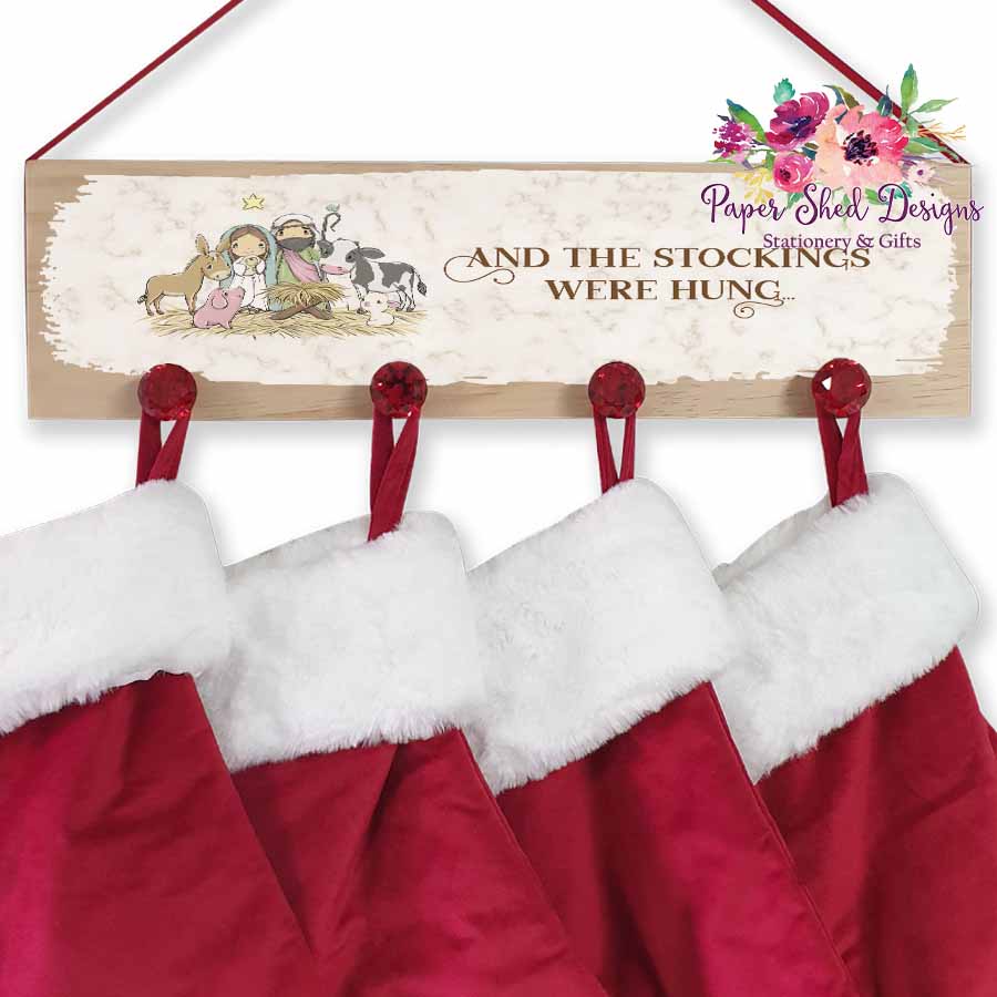 Christmas Stocking hangers | Nativity - Paper Shed Designs