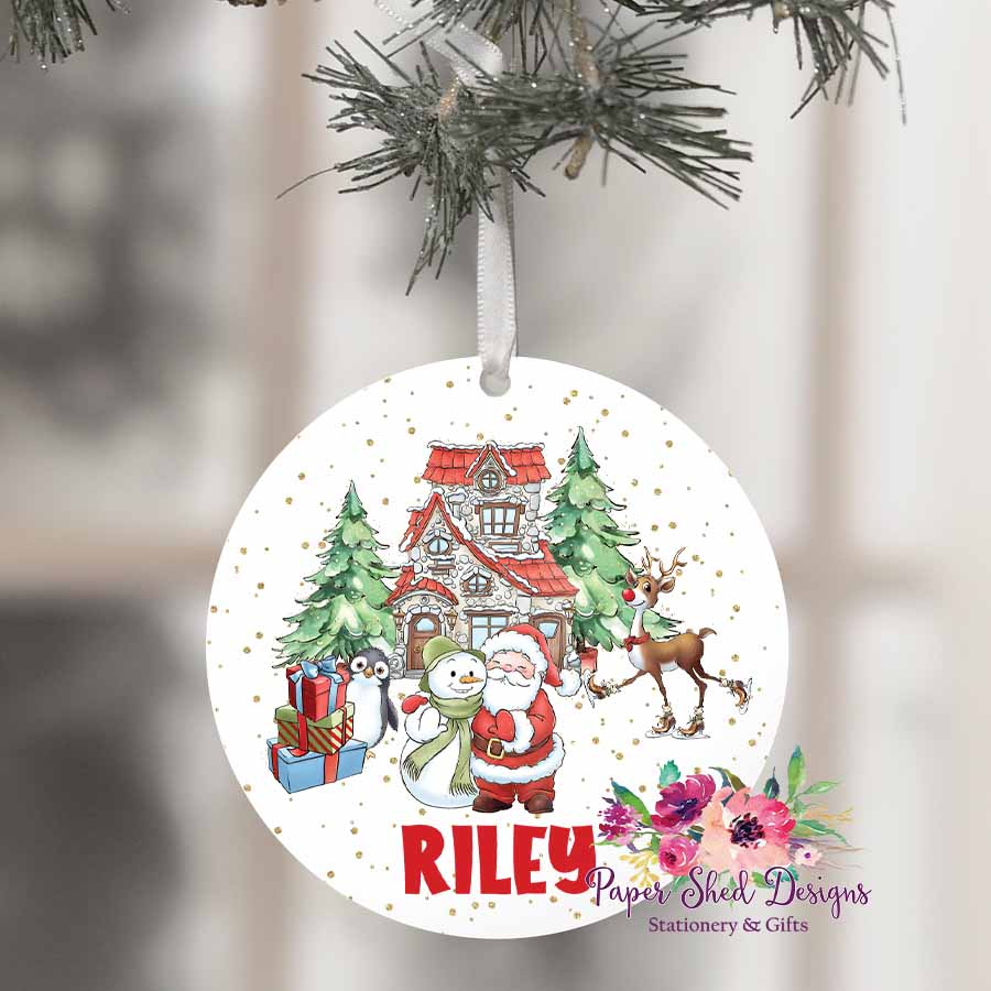 Christmas Ornament | Santa and Snowman - Paper Shed Designs