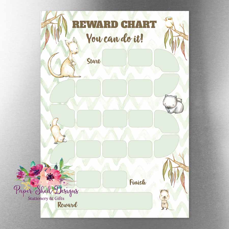 Magnetic Reward Chart | Cute Australian Animals - Paper Shed Designs