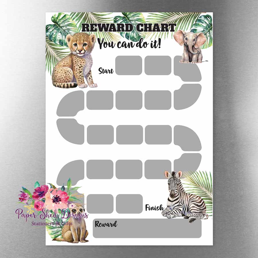 Magnetic Reward Chart | Safari Animals - Paper Shed Designs