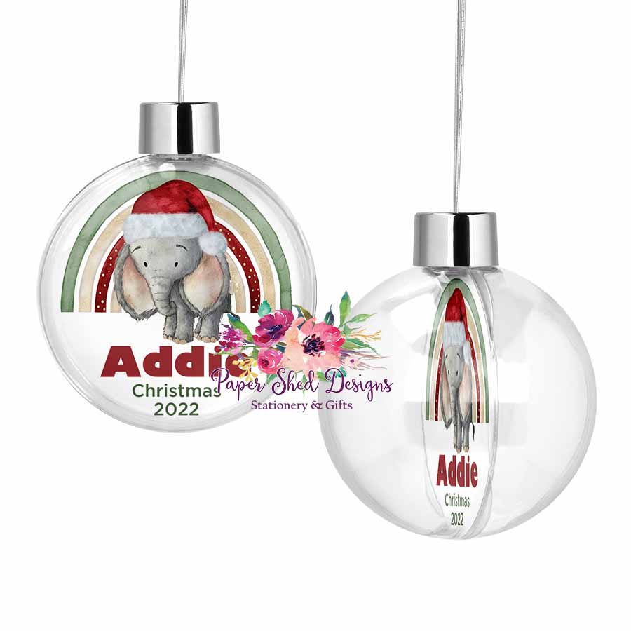Christmas Bauble | Christmas Elephant - Paper Shed Designs