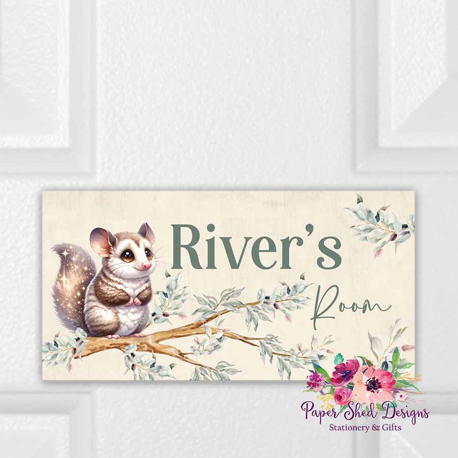 Door Sign | Hello Possum - Paper Shed Designs