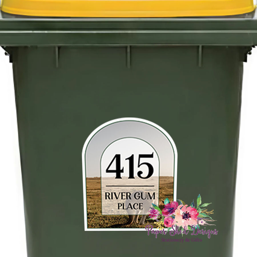 Bin Sticker | Kangaroo - Paper Shed Designs