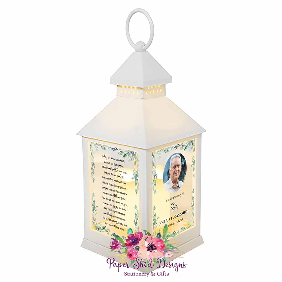 Memorial Lantern | Greenery - Paper Shed Designs