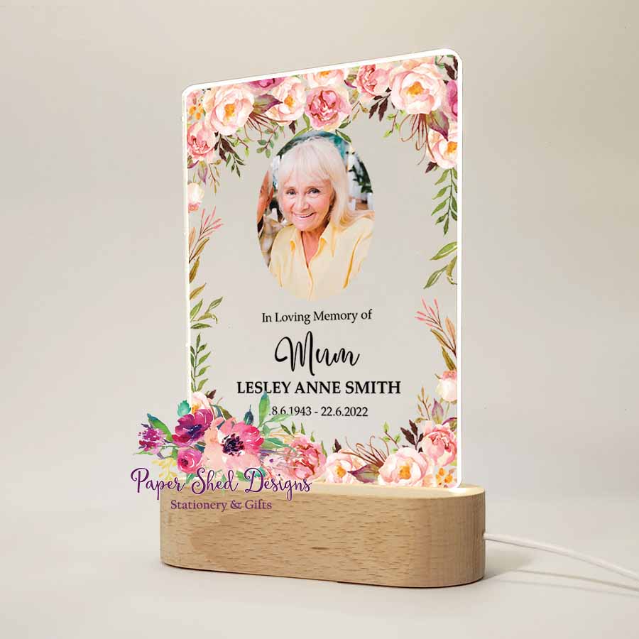 Memorial Light | Peony Roses - Paper Shed Designs