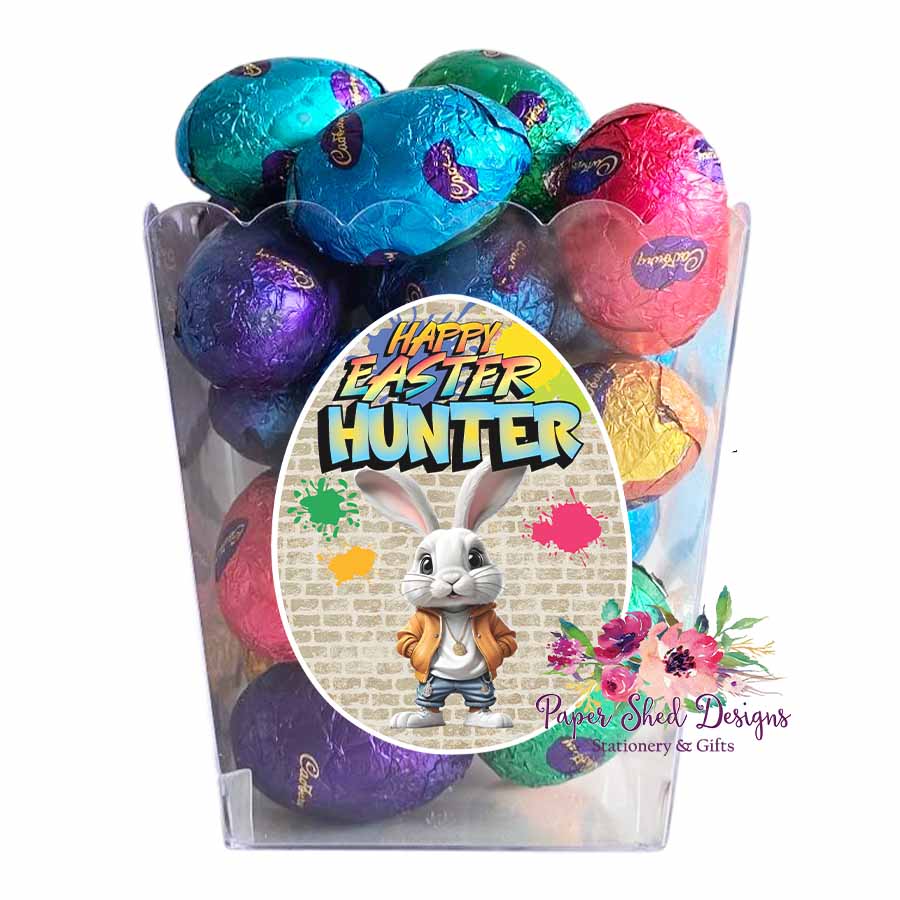 Personalised Easter Bucket | Hip Hop Bunny - Paper Shed Designs