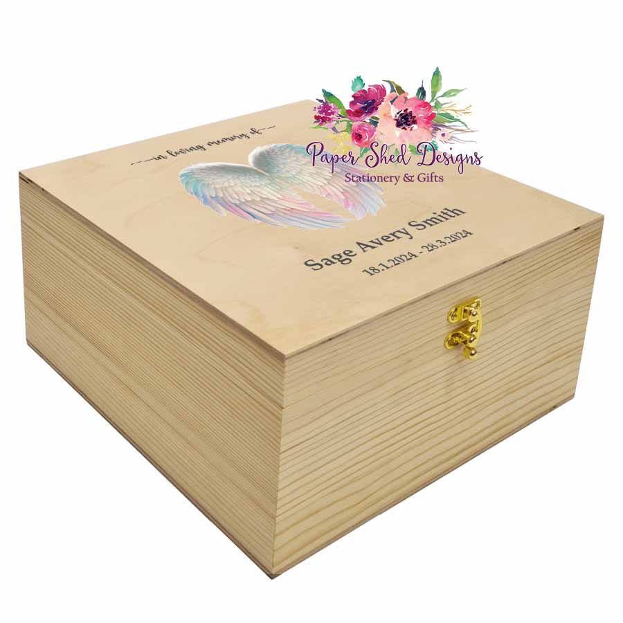 Keepsake Box | Angel Wings - Paper Shed Designs