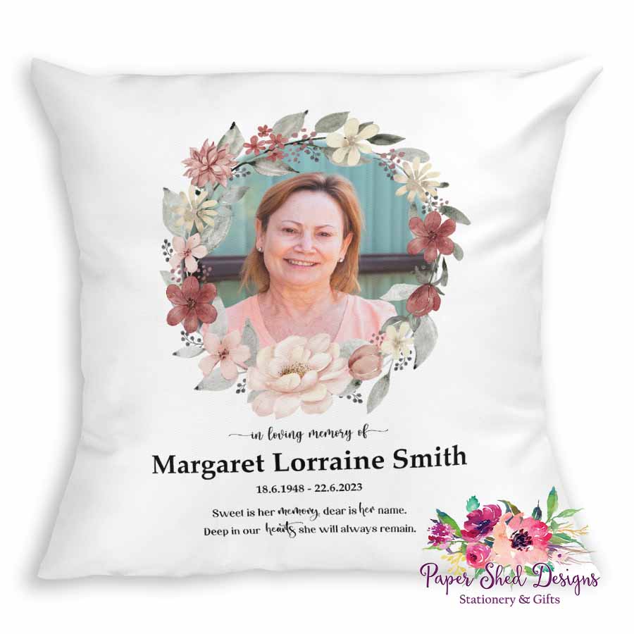 Memorial Cushion | Autumn Blooms - Paper Shed Designs