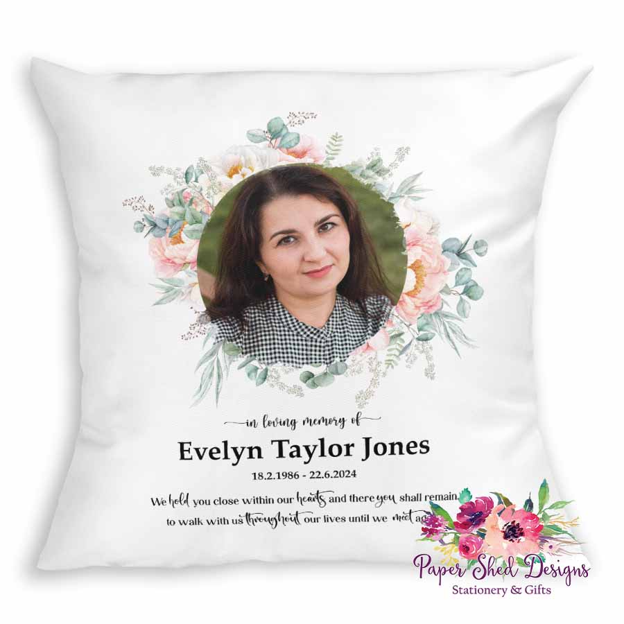 Memorial Cushion | Beautiful Blush - Paper Shed Designs