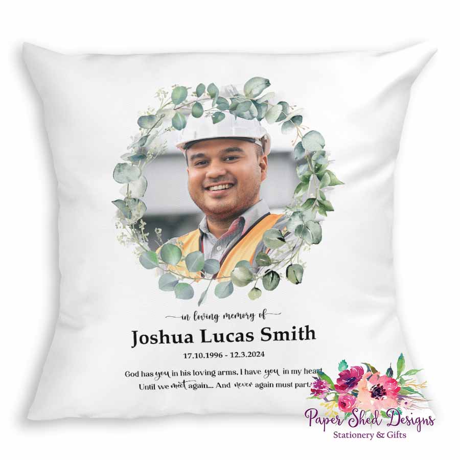 Memorial Cushion | Bush Leaves - Paper Shed Designs